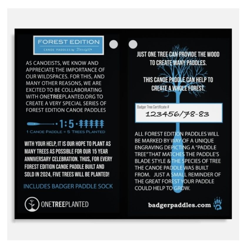 Reforestation - Badger Paddles